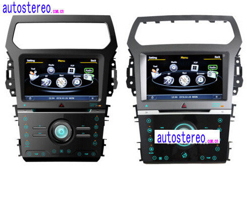 Double DIN 9" Car Radio with Sat Nav , Ford Car Stereo DVD Player Multimedia Head Unit
