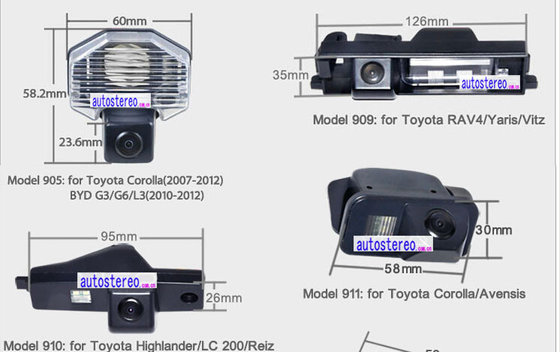 Rear View Reverse Camera for Toyota RAV4 Yaris Vitz Camry Prado Corolla Lexus Land Cruiser Avensis Highlande