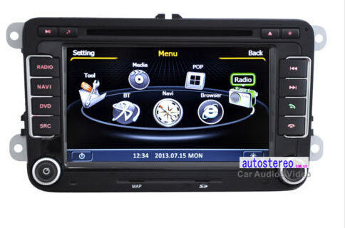 VW Golf Jetta Touch Screen Car Stereo with Sat Nav and Bluetooth