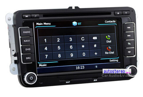 VW Golf Jetta Touch Screen Car Stereo with Sat Nav and Bluetooth