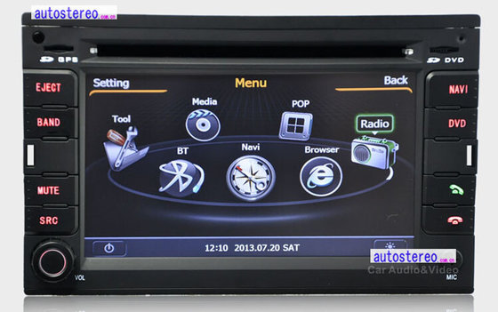 Bluetooth Car Stereo Sat Nav Digital Touch Screen with DVD iPod USB