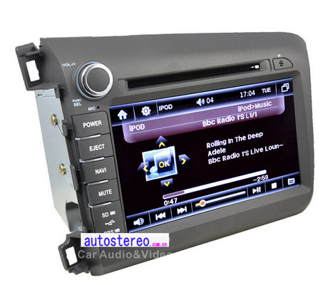 Honda Civic GPS Honda Sat Nav DVD Autoradio Auto Multimedia System 8''  Touch Screen