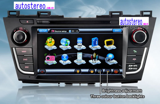 Dual Zone 8" DVD GPS Touch Screen Car Stereo Bluetooth for Mazda 5