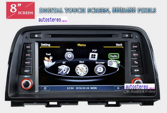 8 Inch Japanese Car Stereo DVD Player for Mazda , Bluetooth Car Stereo