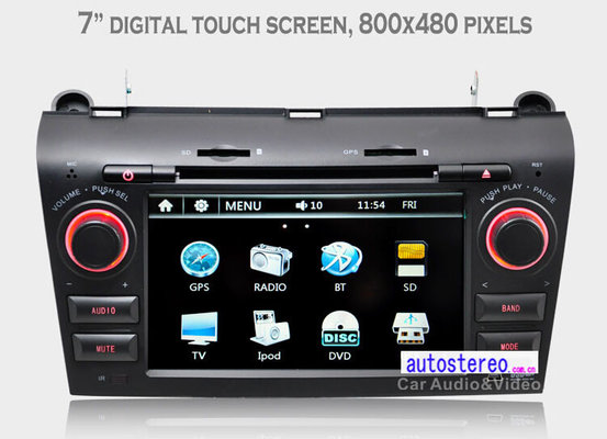 In Dash GPS Navigation Car Stereo for Mazda 3 , Car Stereo with USB Port