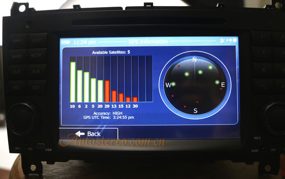 Bluetooth Car DVD Sat Nav Mercedes Benz W203 800 x 480 Pixels