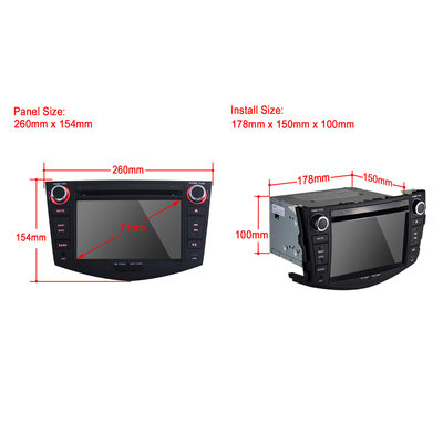 Toyota RAV4 Car DVD Sat Nav , HD Car Stereo Sat Nav DDR 3 1G