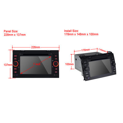 CPU Dual Screen Portable In Car Sat Nav For Toyota Prado 2008+