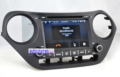 Bluetooth phonebook Hyundai Sat Nav Car Stereo for Hyundai i10 Radio 8 Inch HD Touch Screen