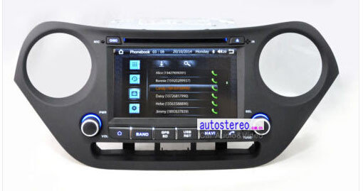 Bluetooth phonebook Hyundai Sat Nav Car Stereo for Hyundai i10 Radio 8 Inch HD Touch Screen