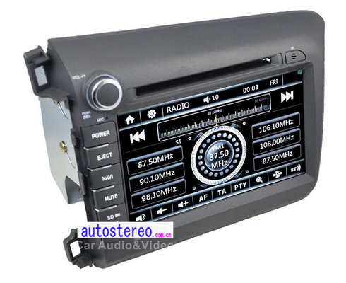 Bluetooth 8'' Car Stereo GPS Navigation Multimedia  for Honda Civic 2012+ Left Hand Drive