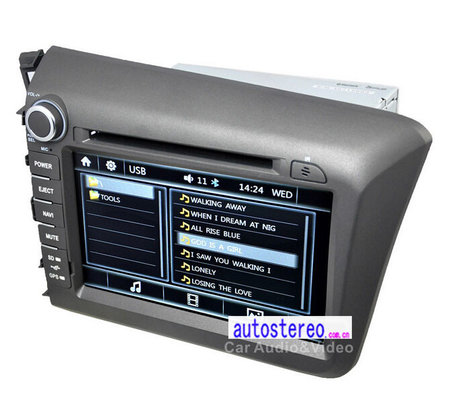 Bluetooth 8'' Car Stereo GPS Navigation Multimedia  for Honda Civic 2012+ Left Hand Drive