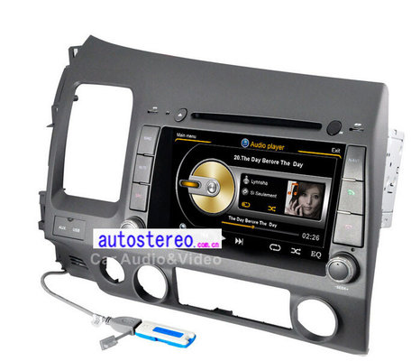 Left Hand Drive Honda Civic 2006 - 2011 Honda Sat Nav DVD With 3G WIFI Bluetooth