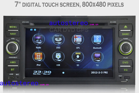 DVD SD USB Dual Zone Ford Car Stereo for Ford Focus S-max Galaxy Transit Kuga GPS