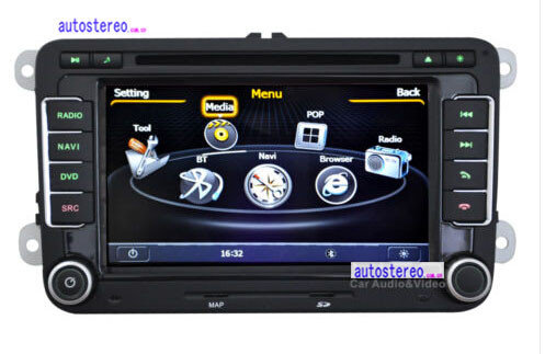 VW Golf Jetta Touch Screen Car Stereo with Sat Nav and Bluetooth