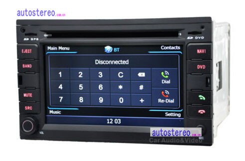 Bluetooth Car Stereo Sat Nav Digital Touch Screen with DVD iPod USB