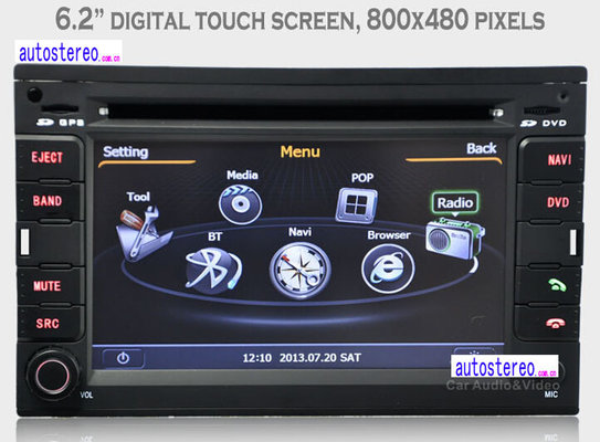 Bluetooth Car Stereo Sat Nav Digital Touch Screen with DVD iPod USB