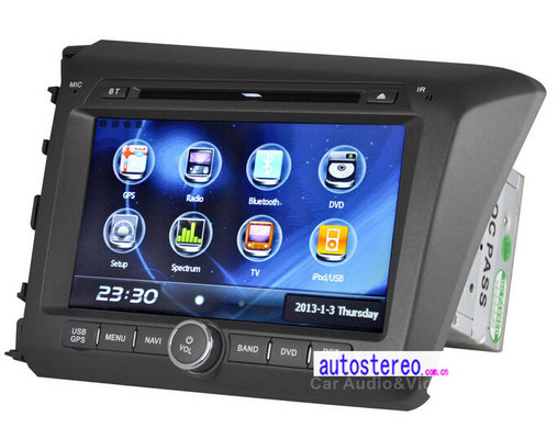 8" Touch Screen Autoradio for Honda Civic GPS Sat Navigation System DVD Player Headunit BT LHD