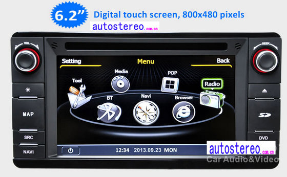 Bluetooth 6.2'' Car Stereo Double Din Head Unit for Mitsubishi Outlander 2013+