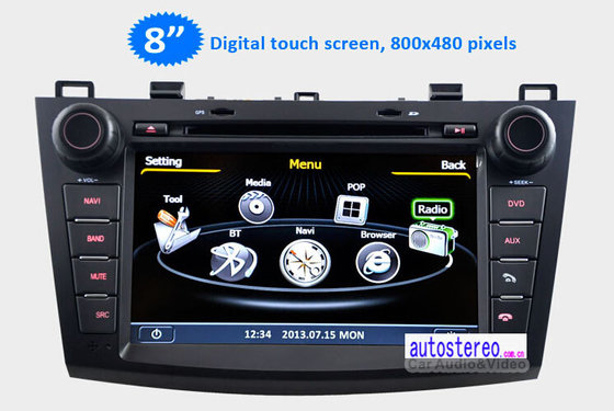 8 Inch Japanese Car Stereo for Mazda , Mazda 3 Touch Screen Radio