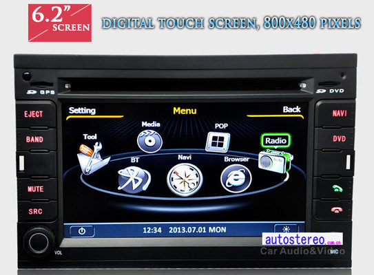 Peugeot 3008 307 Car Stereo DVD Player with Navigation GPS Systems , 6.2"  Digital Touch Screen