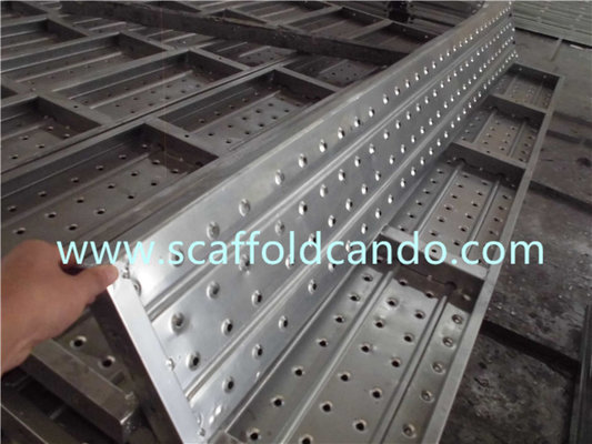 Walking platform Q195 pre-galvanized scaffolding steel plank, metal board 1.1mm 1.2mm thickness 2.0M 3.0M 4.0ML