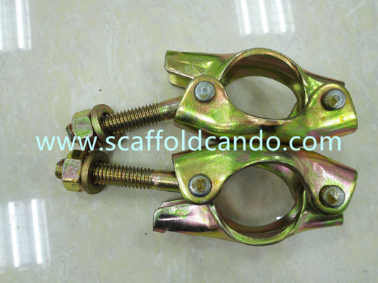 High load-bearing strength pressed galvanized scaffold swivel coupler rotation clamp for OD48mm pipe in scaffoldings