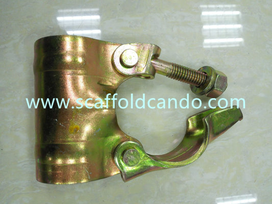 Good performance forged pressed scaffold galvanized putlog coupler single clamp BS1139 EN74 for scaffolding projects