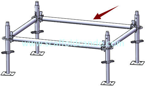 Hot dipped galvanized Q235 Q345 good quality 48.3*900mm,1200, 1500,1800mmL  scaffolding ledgers horizontals for sale