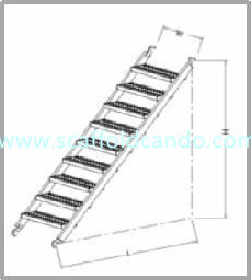 8 steps 9 steps Q235 scaffolding galvanized stair case with 50mm hooks for Ringlock scaffolding system passageway