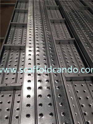 Q195 galvanized scaffolding steel plank steel board decking working platform 250 width with 2.0ML, 3.0ML, 4.0ML