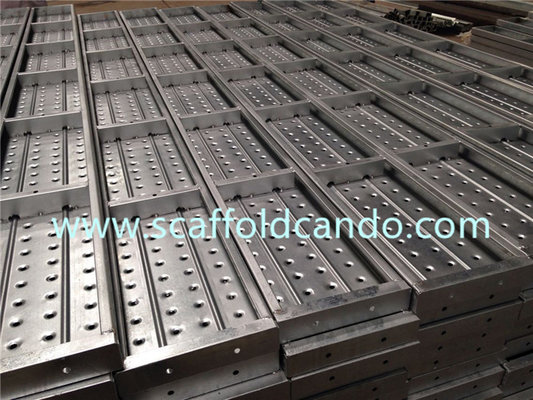 Q195 galvanized scaffolding steel plank steel board decking working platform 250 width with 2.0ML, 3.0ML, 4.0ML