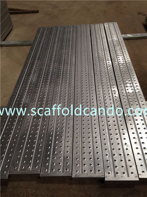 Q195 pre-galvanized scaffolding steel plank, steel board, walking platform decking  BS 1139 EN 12811, size 210,240, 250
