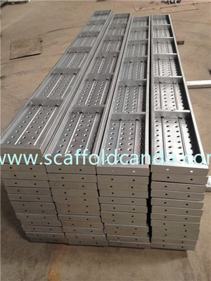 Q195 pre-galvanized scaffolding steel plank, steel board, walking platform decking  BS 1139 EN 12811, size 210,240, 250