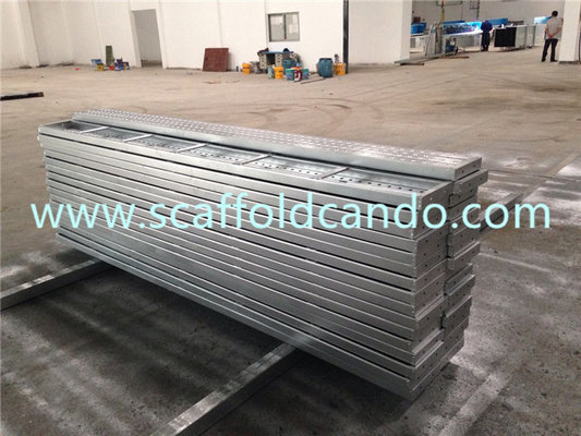 Walking platform decking plank Q195 galvanized scaffolding steel plank steel board with 1000-4000mm length BS1139