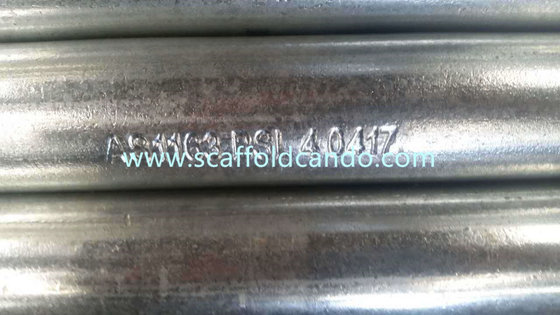 70 microns Hot dipped galvanized pipe, HDG scaffolding steel pipe, BS 1139 EN 39 48.3mm,3.0mm, 3.2mm, 3.25mmT with 6ML