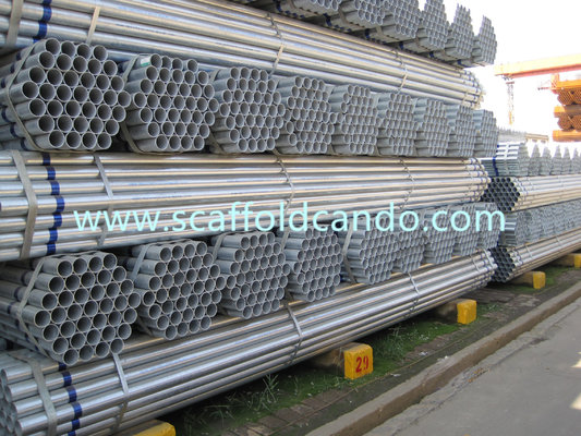 EN10219 EN39 Hot dip galvanized scaffolding pipe, painted tube 48.3mm, 60.3mm with 6000mm, 5000mm, 3000mm length