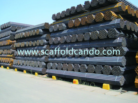 Best price and quality painted galvanized scaffolding steel pipe, GI tube for construction project BS 1139, 48.3*6000mmL
