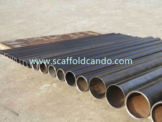 Q235 Q345B MS.Pipe, Black scaffolding steel pipe, OD 48.3mm, 60.3mm EN10219 EN39 BS 1139, with SGS 6000mm, 4000mm,