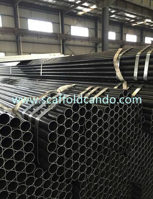 Black welding pipe, MS tube, Q235 scaffolding steel pipe, 48.3mm O.D 6000mm length, with EN 10219 BS 1139 EN 39 SGS