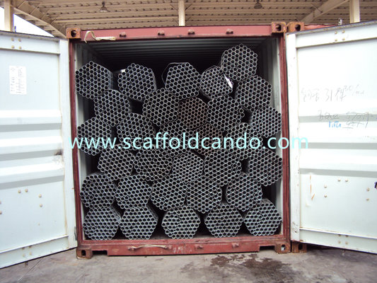 Black welding pipe, MS tube, Q235 scaffolding steel pipe, 48.3mm O.D 6000mm length, with EN 10219 BS 1139 EN 39 SGS