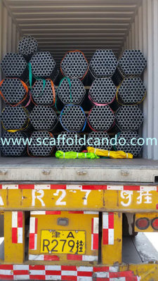 High quality Q235 HDG scaffolding steel pipe, galvanized painted black steel tubes for construction 48.3MMOD 6000MM