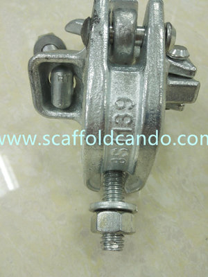 Reliable and robust British scaffold drop forged fixed coupler with electro galvanized for OD48.3mm pipe for sell