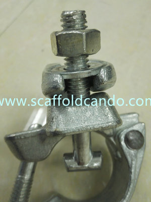 Strongest scaffolding galvanized Q235 drop forged double clamp coupler with BS1139 for connecting 48.3mm pipes