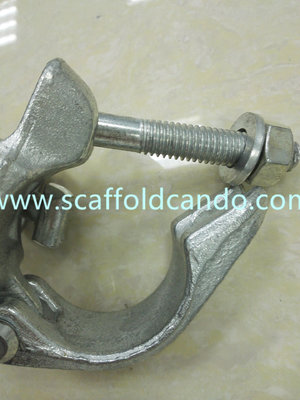Strongest scaffolding galvanized Q235 drop forged double clamp coupler with BS1139 for connecting 48.3mm pipes