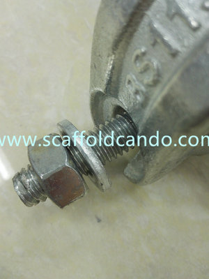 Strongest scaffolding galvanized Q235 drop forged double clamp coupler with BS1139 for connecting 48.3mm pipes