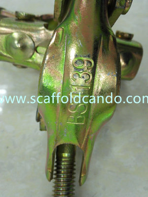 90° British scaffold pressed fixed coupler clamp for pipes Q235, electro galvanized coupler for scaffolding project