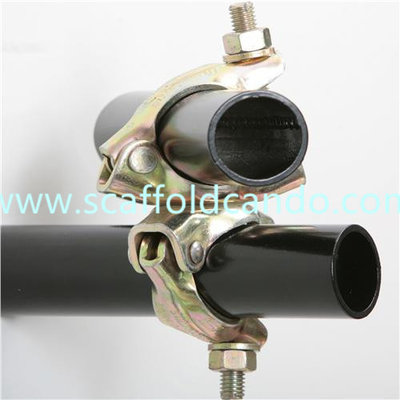 Good performance Q235 British pressed swivel coupler, rotation clamp for 48.3mm pipe electro galvanized to connect pipes