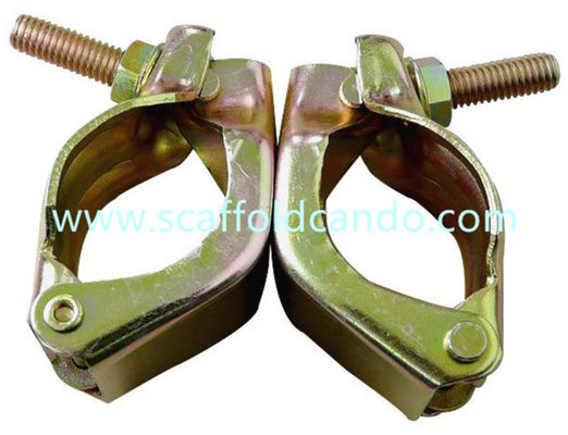 JIS 110° pressed scaffold swivel galvanized coupler Q235 crossing any angles than right angles for OD48.6MM pipes