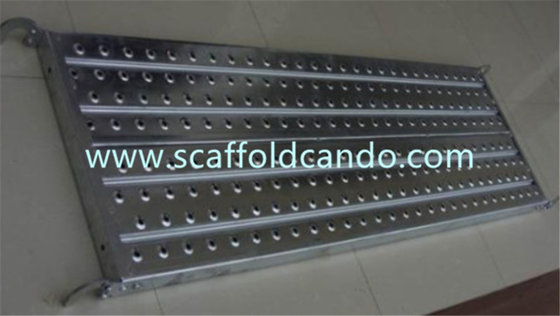 43.5mm 50mm hooks scaffolding galvanized catwalk steel plank metal board with hooks for frame ringlock scaffold system